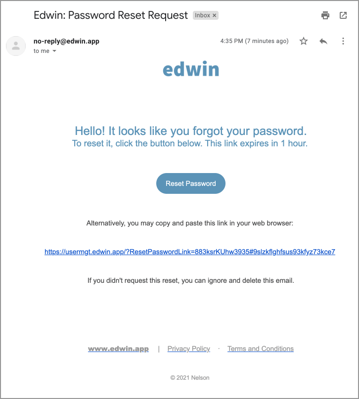 Signing In To Edwin (Email + Password)