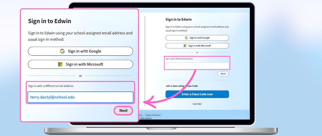 Sign In with an Email (Existing User)